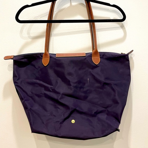 Longchamp | Bags | Longchamp Large Le Pliage Shoulder Tote In Eggplant ...